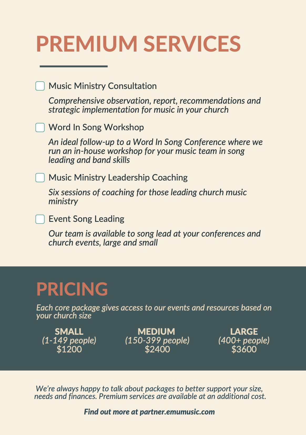 Partner (Churches) – Emu Partners